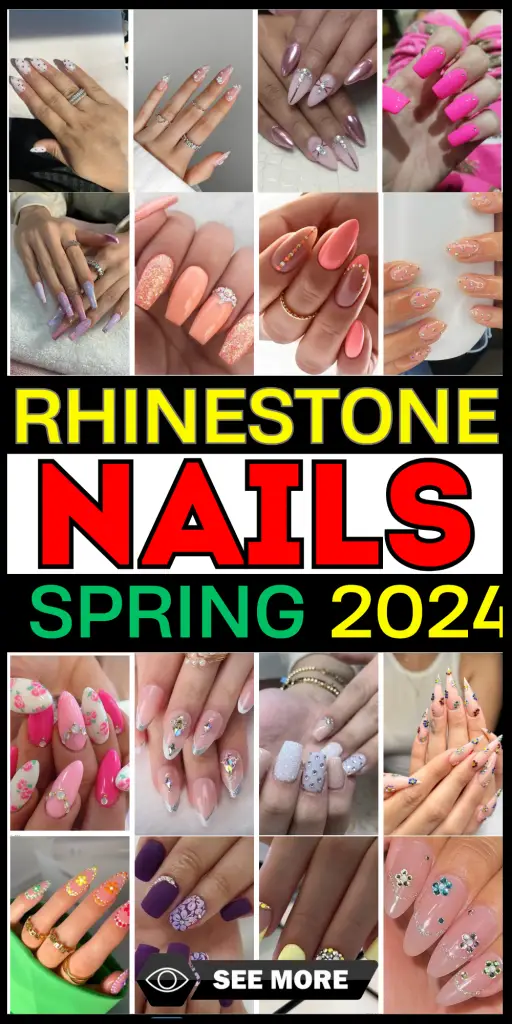 Discover 2024's Top Rhinestone Spring Nails - Fresh Designs & DIY Tips
