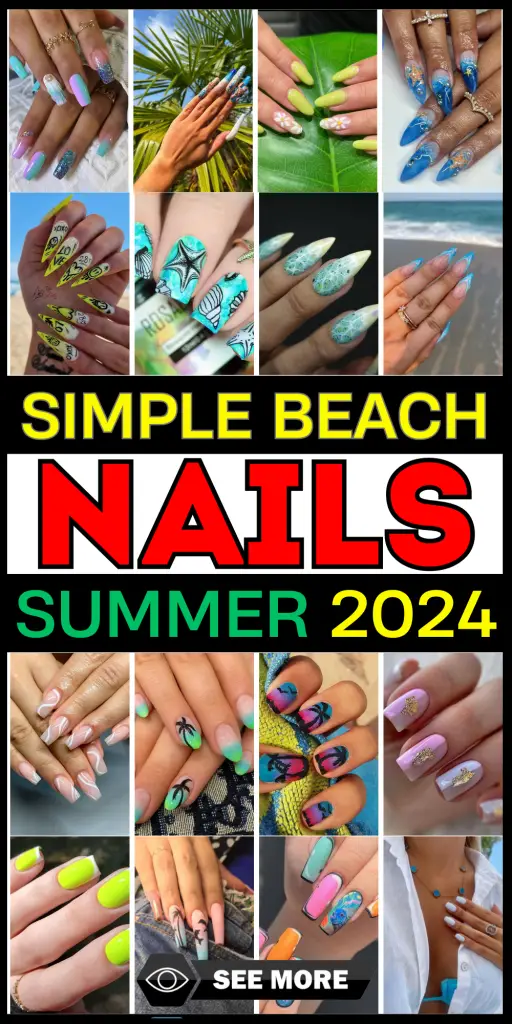 Stunning Simple Summer Beach Nails: Top Vacation Manicure Ideas