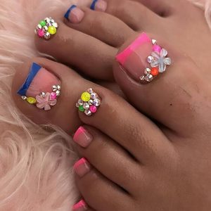 20 Explore Trendy Long Toe Nails Designs - Bold Colors and Elegant Styles
