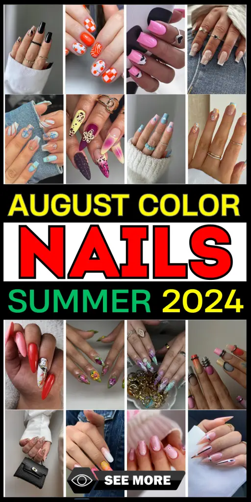 20 Summer August Nail Colors: Vibrant Designs & DIY Tips for Stunning ...