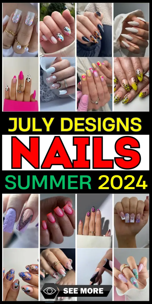 23 Stunning July Summer Nail Designs: Abstract, Folk Art, and Floral ...