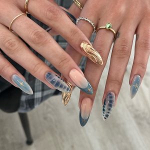 22 Stunning Blue Fall Nail Designs for 2024