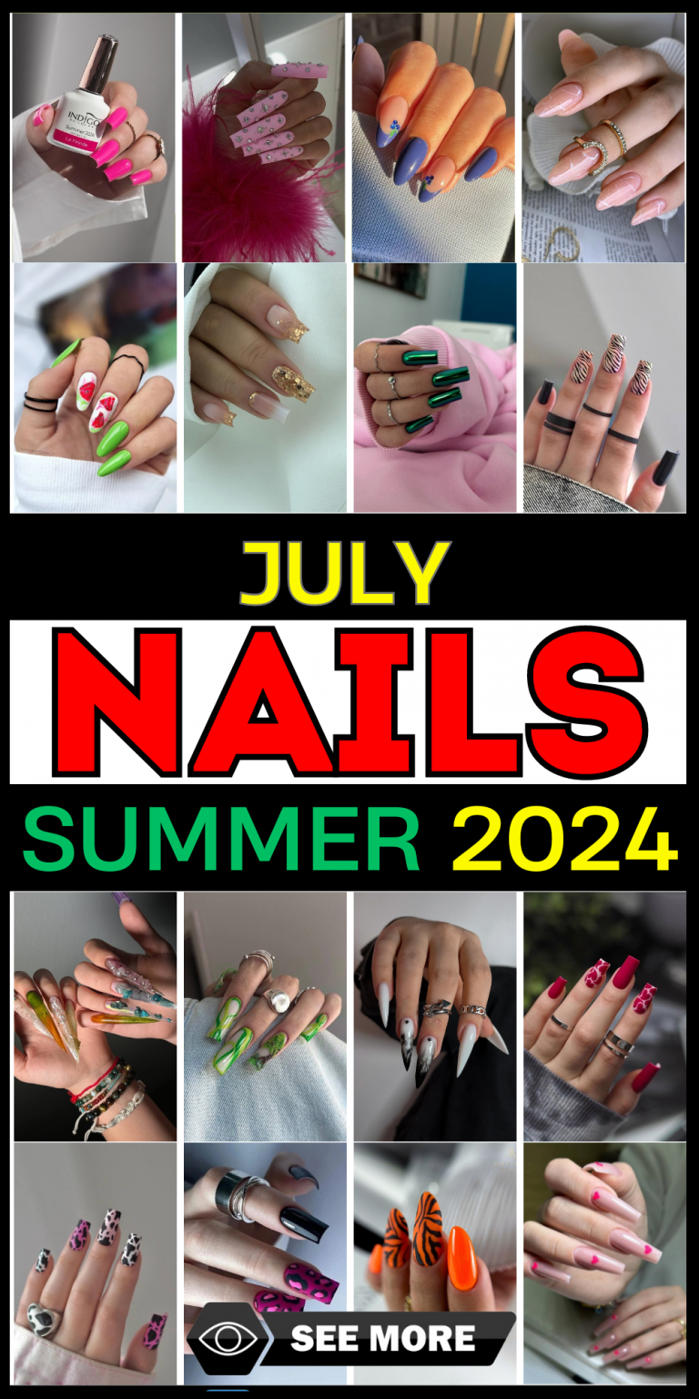 22 Vibrant July 2024 Nail Trends: Bold Colors & Elegant Designs