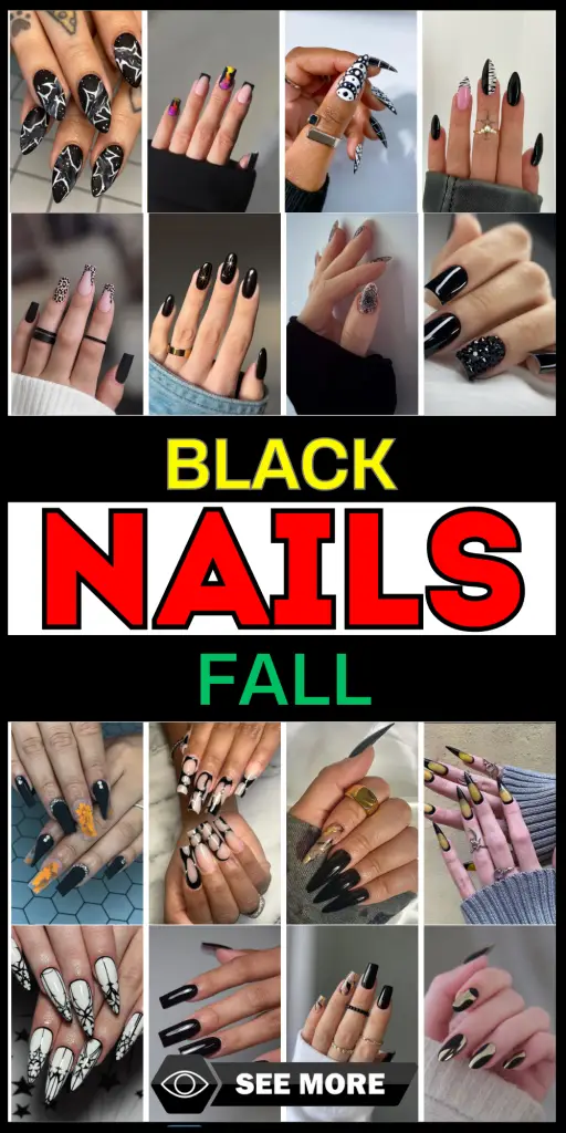 21 Stunning Black Fall Nail Designs
