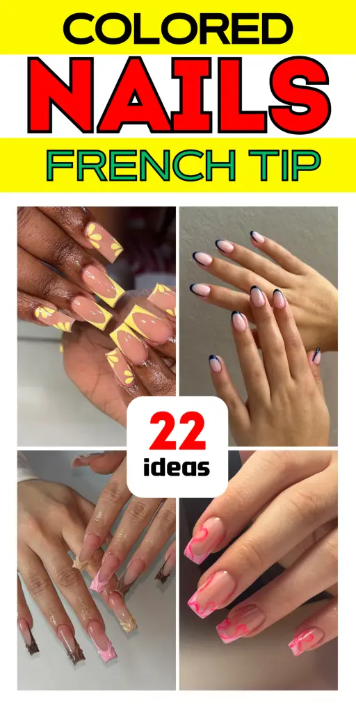 22 Explore Stunning Colored French Tip Nails: Designs and DIY Tips