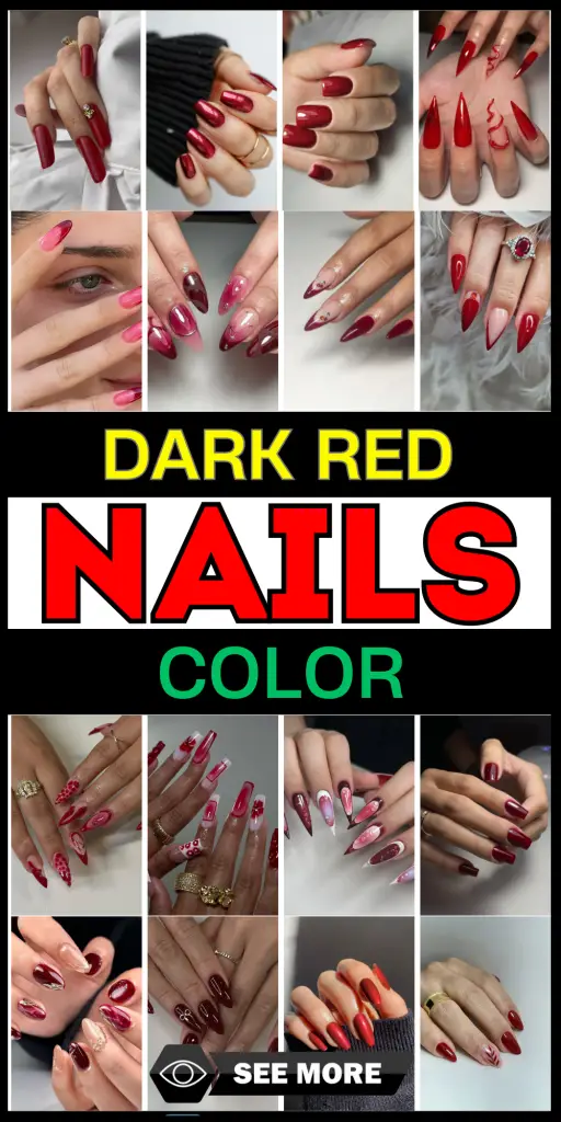 23 Elegant Dark Red Nail Designs: Luxury Meets Creativity