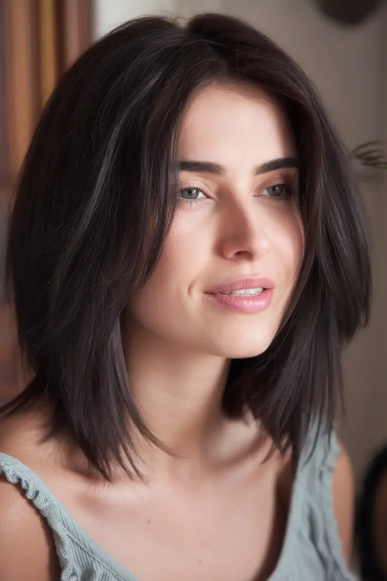 24 Trendy Medium-Length Hairstyles for Women – Summer 2025 with Bangs ...