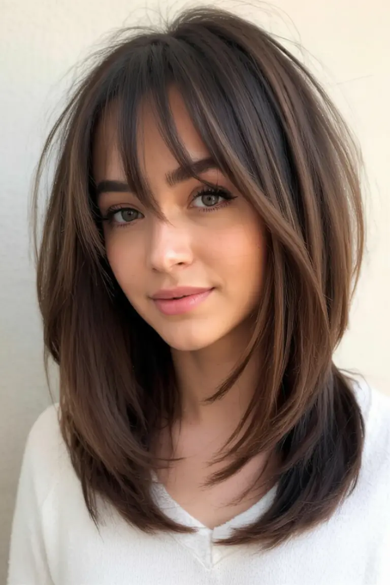 24 Trendy Medium-Length Hairstyles for Women – Summer 2025 with Bangs ...